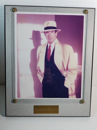 WARREN BEATTY SIGNED AUTOGRAPH 10"X8" PHOTO HOLLYWOOD WOOD PLAQUE W-COA ...