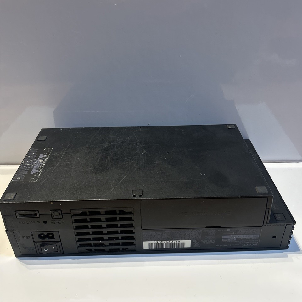 Playstation 2 Fat Black PS2 Console System For Parts Repair No AV SCPH ...