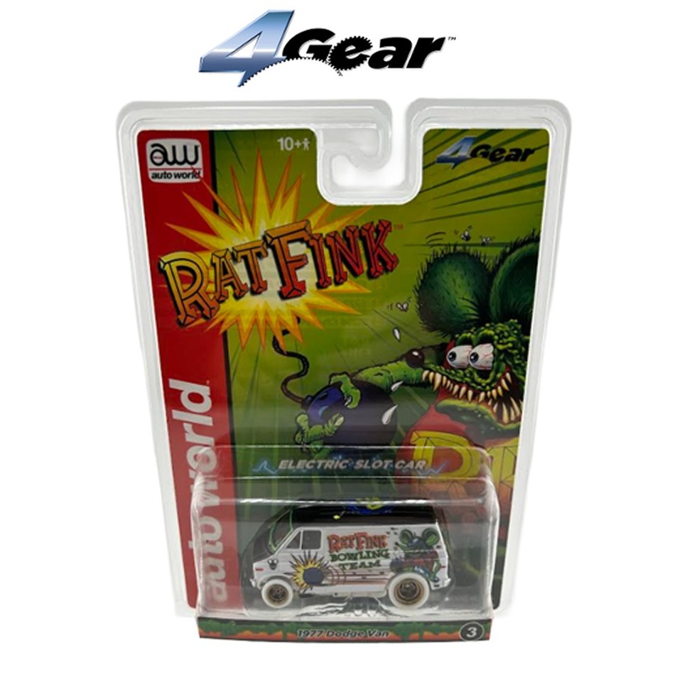 Auto World 4Gear 1977 Dodge Van Rat Fink Flat iWheels HO Slot Car | eBay