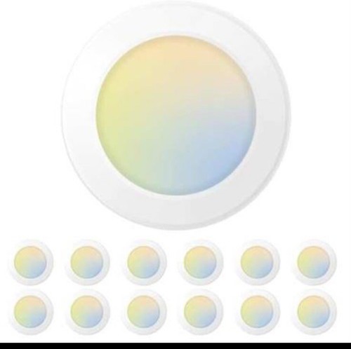 Amico 12 Pack 6 Inch LED Disk Lights, Dimmable Flush Mount, 5CCT 2700K ...