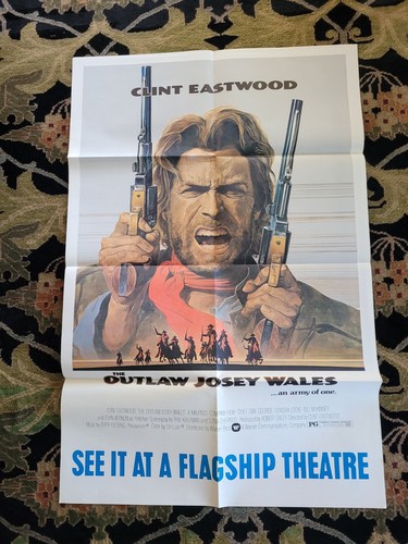 Outlaw Josey Wales 1976 27X41 MOVIE POSTER CLINT EASTWOOD Rare Flagship ...