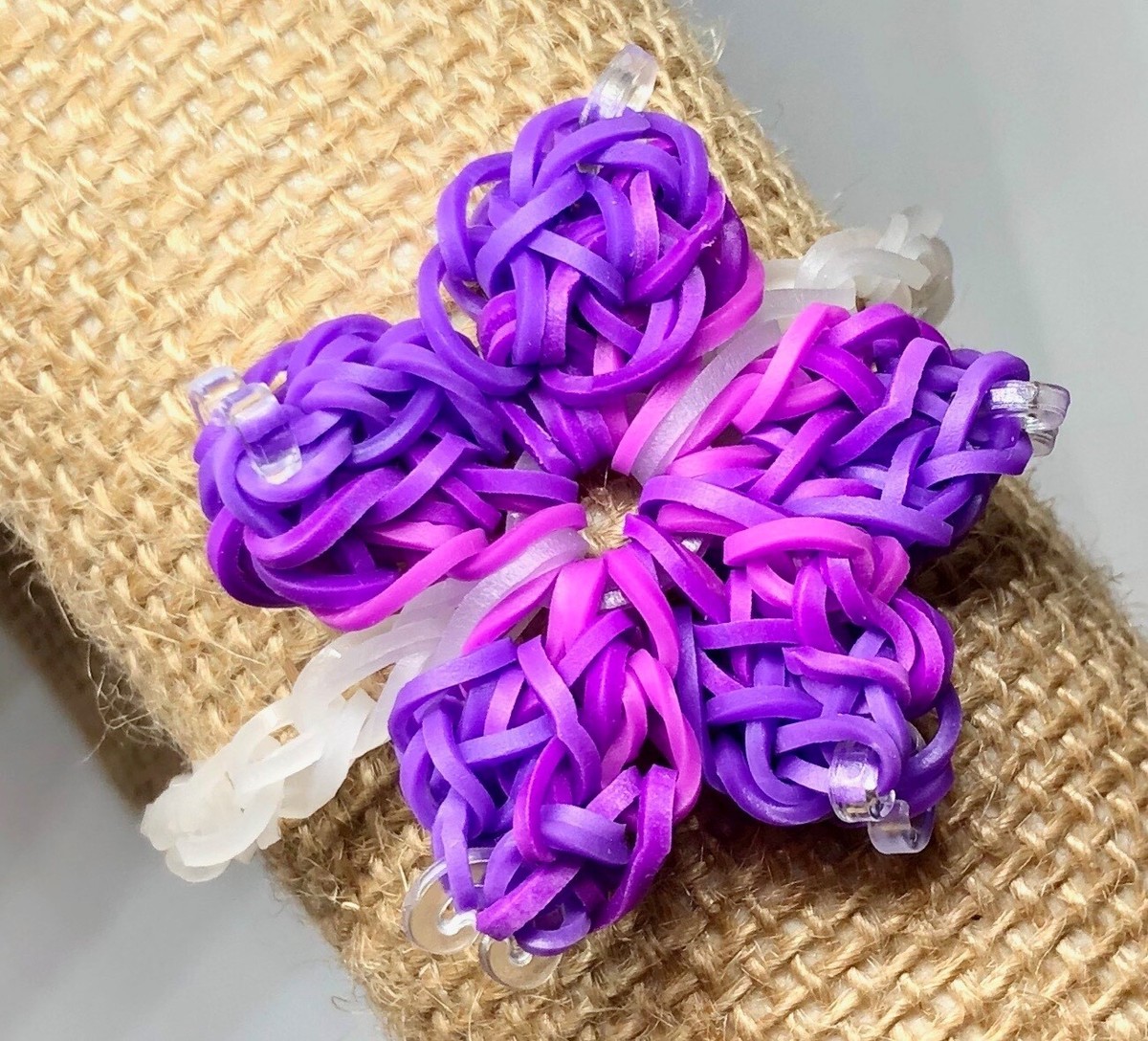 Rainbow Loom Flower Charm
