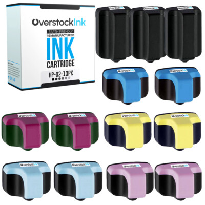 13-Pack Compatible OSI HP Ink 02 Cartridges for HP PhotoSmart C8100 ...