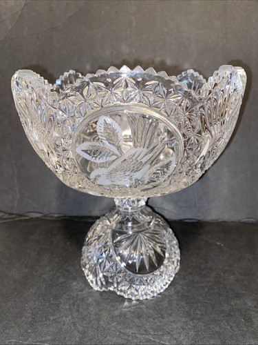 Hofbauer Crystal Compote Pedestal Bowl Footed The Byrdes Collection ...