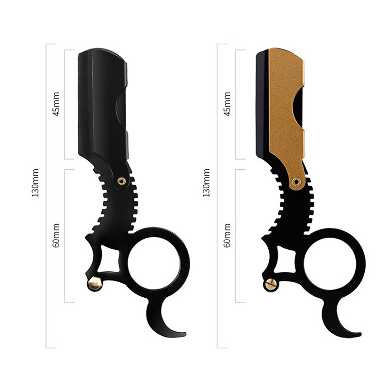 Straight Edge Barber Razor Haircut Beard Eyebrow Shaving Manual ...