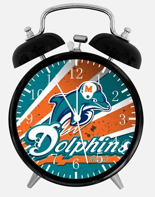 Miami Dolphins Alarm Desk Clock 3.75" Home Office Decor E329 Nice For ...
