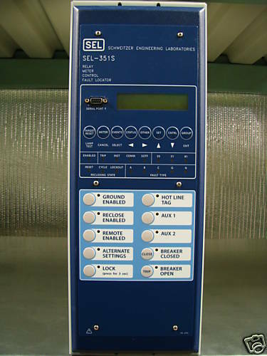 SEL-351S Schweitzer Relay Meter Control Fault Locator. 0351S6143455421 ...