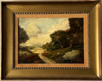 RAYMOND BAYLESS ANTIQUE CALIFORNIA PLEIN AIR LANDSCAPE OIL PAINTING OLD ...