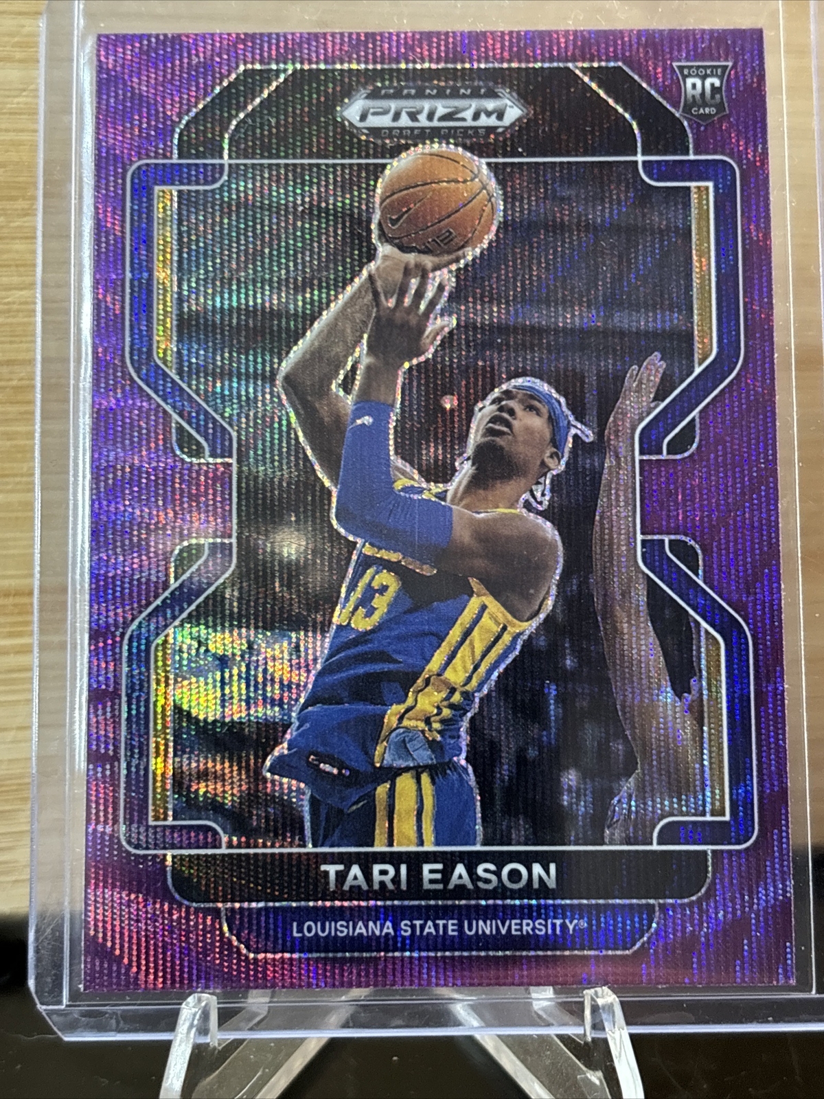 Tari Eason PURPLE WAVE Prizm- ROOKIE CARD - LOUISIANA STATE College ...