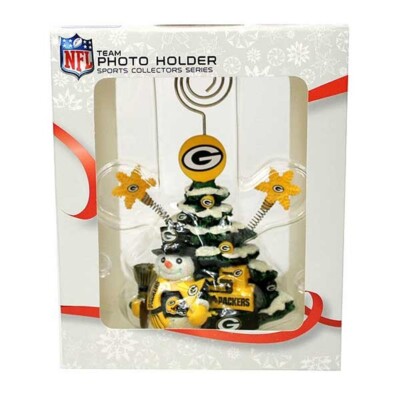 Green Bay Packers NFL Christmas Tree Photo Holder with Snowman | eBay