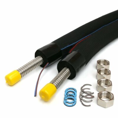 Solarrohr als meterware Edelstahlwellrohr DN20 Solarleitung Isoliert ...