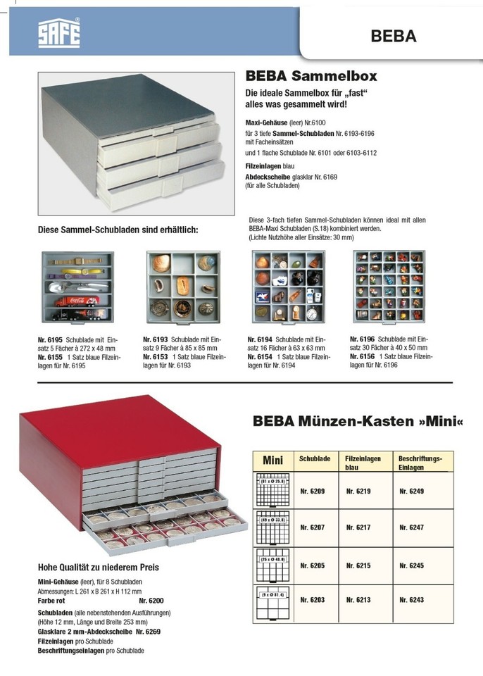 Safe 6325 Beba Coin Case Maxi Empty for Coin Box 6100 or 7 Coin Boxes ...