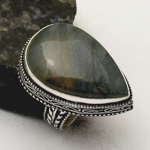 Labradorite Gemstone Ethnic Antique Design Ring Jewelry US Size-7.75 AR 67062 | eBay