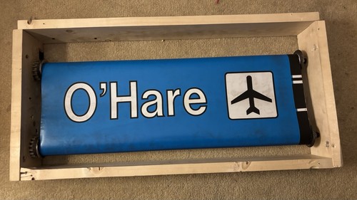 CTA 2008 *RARE* Blue/Pink Line Subway Destination Rollsign + Frame ...