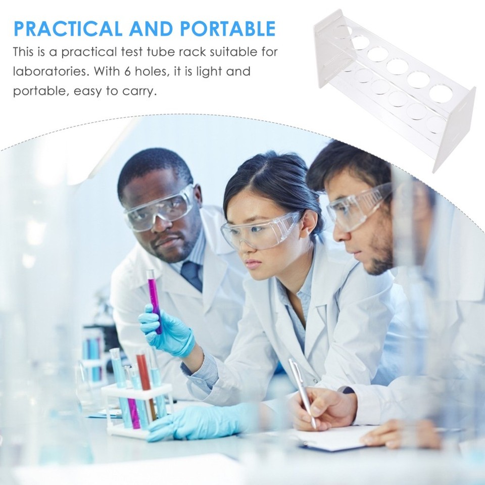 3pcs Laboratory Test Tube Stand Test Tube Rack 6-hole Test Tube Storage ...