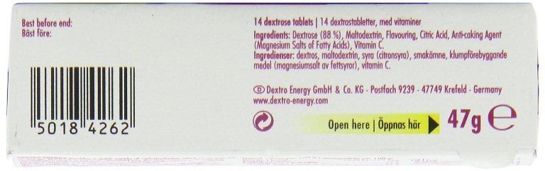 Dextro Energy Dextrose Tablets Blackcurrant Flavour 47g | eBay Australia