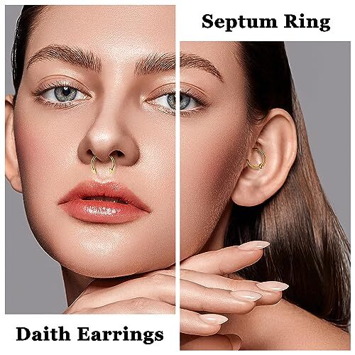 20Pcs Septum Rings 16G Small Septum Jewelry Surgical Steel Septum ...