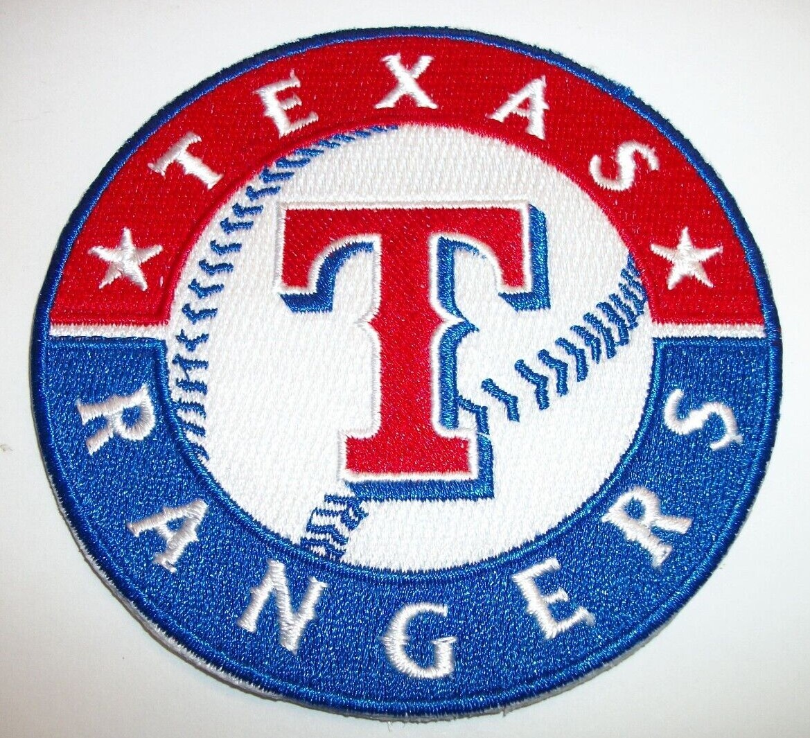 Texas Rangers Embroidered PATCH~3 1/2" Round~Iron Sew On~MLB~Ships FREE ...