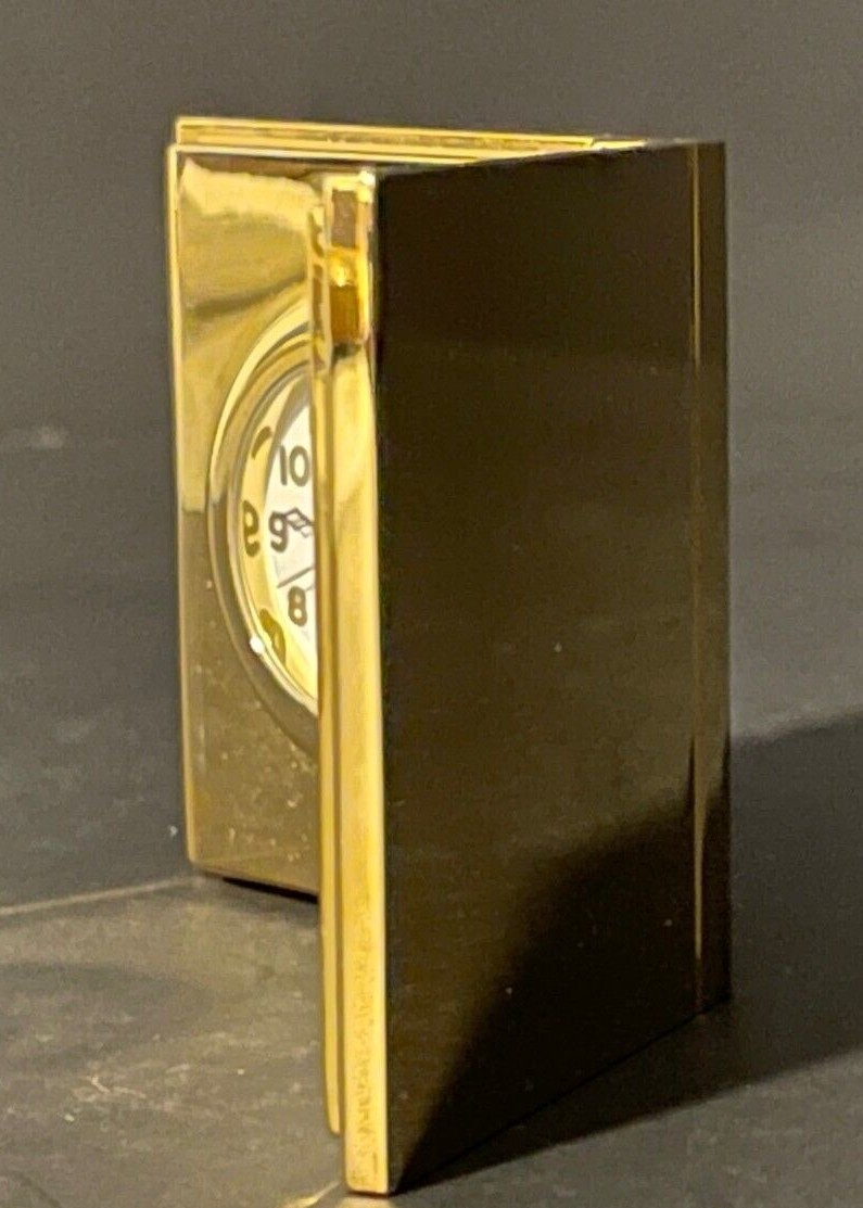 Elgin Quartz Gold Clock w/ Photo Frame Miniature Desk Shelf Clock | eBay