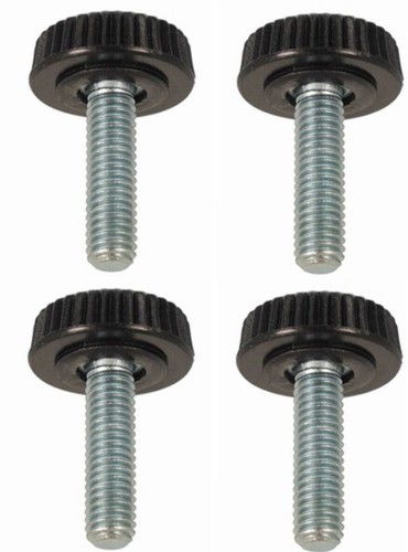 4x KNURLED ADJUSTABLE FOOT SCREW M4 M5 M6 BOLT KNOB SCREW PLASTIC STEEL ...