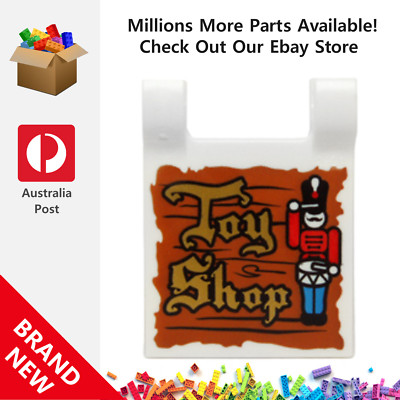 Genuine LEGO™ White Flag 2 x 2 Square with Gold 'Toy 2335 6115831 New ...