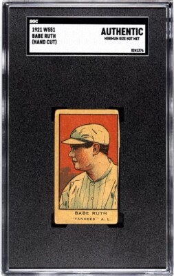 1921 W551 Babe Ruth Hand Cut SGC Authentic | eBay
