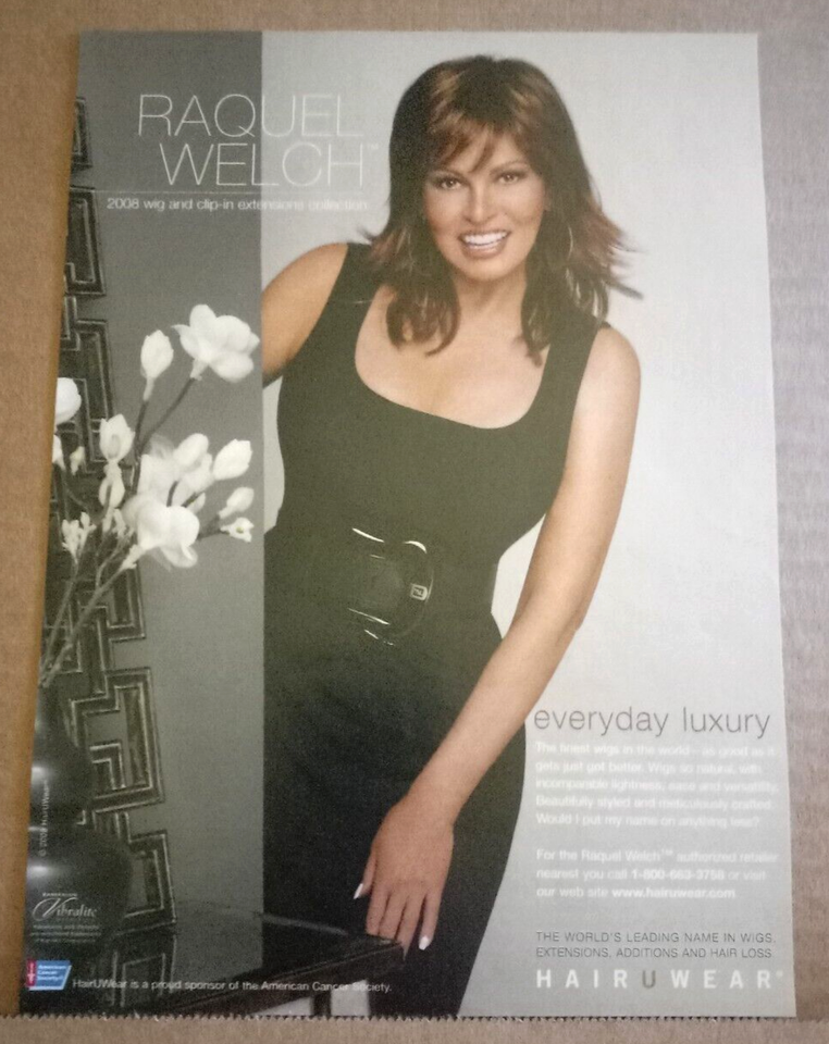 2008 print ad - beauty RAQUEL WELCH wig collection Hair U Wear ...