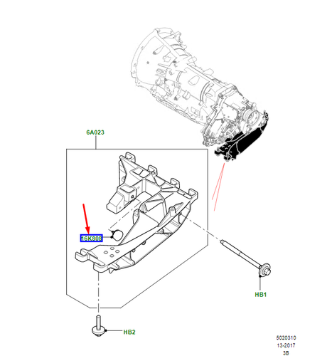 LR RANGE ROVER VELAR L560 Transmission Support Bump Stop LR090513 NEW ...