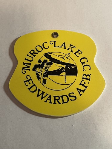 Vintage Rare Muroc Lake Golf Course 'Edwards A.F.B.' Golf Bag Tag ...