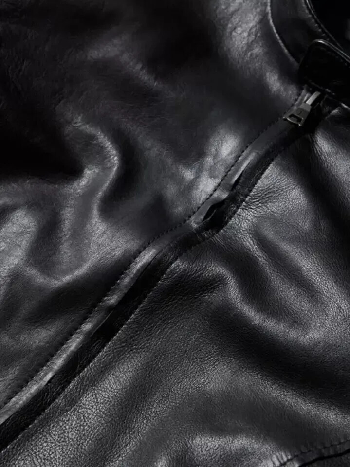 john varvatos Collection Men's Baxter Moto Zip Jacket Waxed Sheep ...