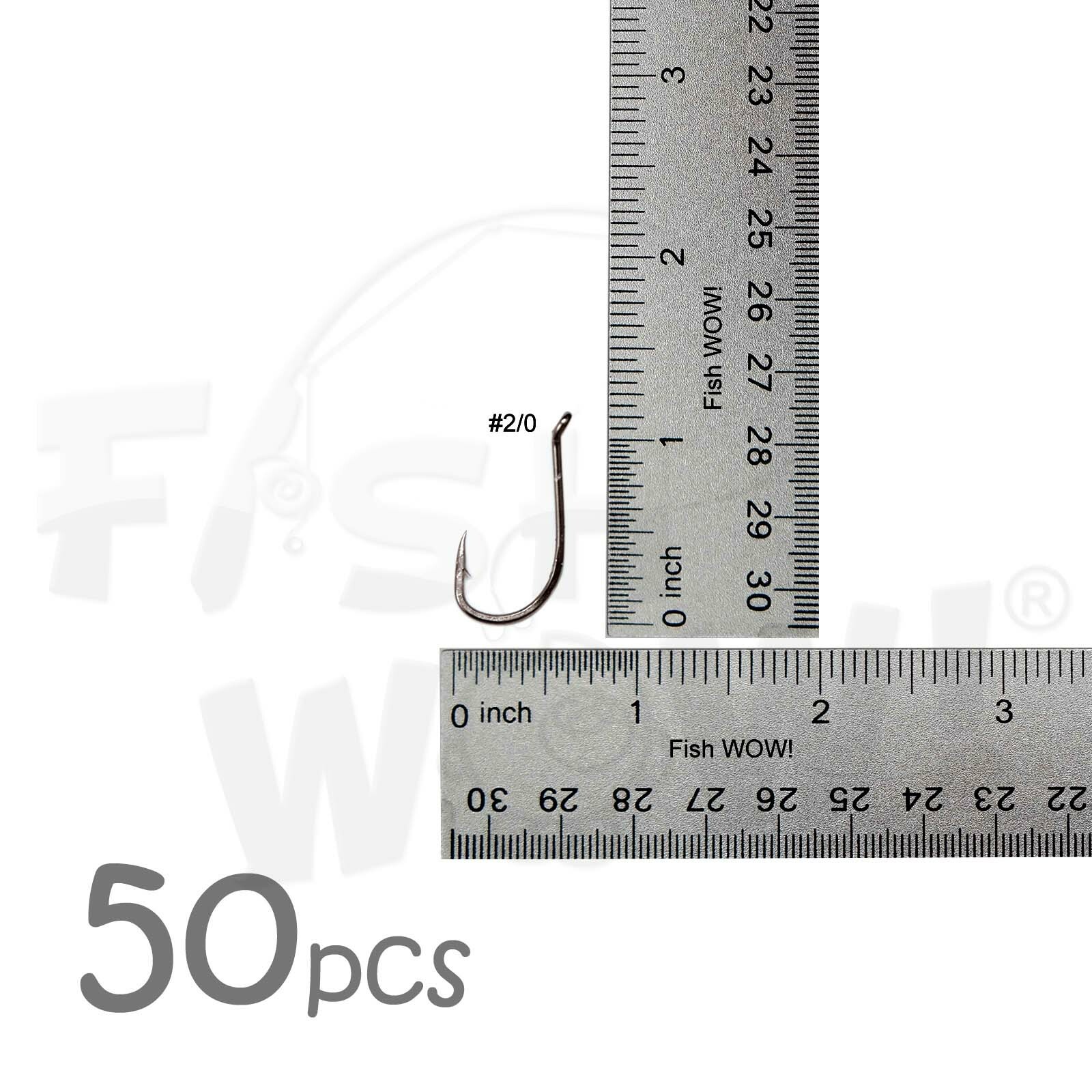 50pcs Fishing Octopus Hooks Size #6 #4 #2 #1 1/0 2/0 3/0 4/0 5/0 6/0 7/ ...