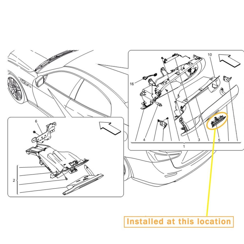 For Maserati Ghibli 14-20 Glove Box Drawer Handle Fit OEM：673002687 | eBay