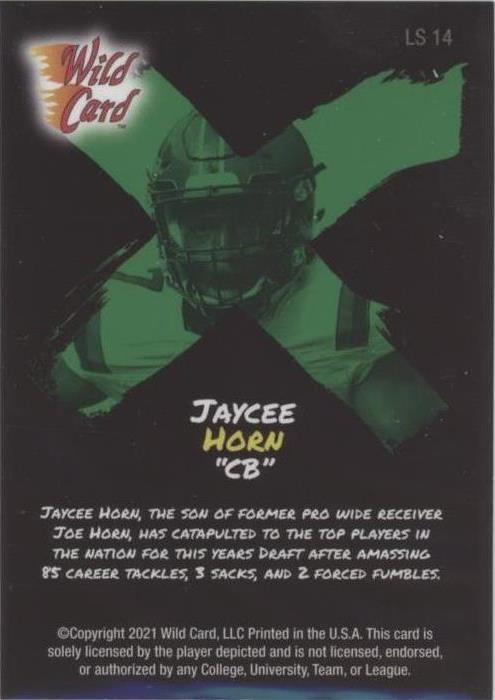 2021 Wild Card Alumination Jaycee Horn #LS 14 for sale | eBay