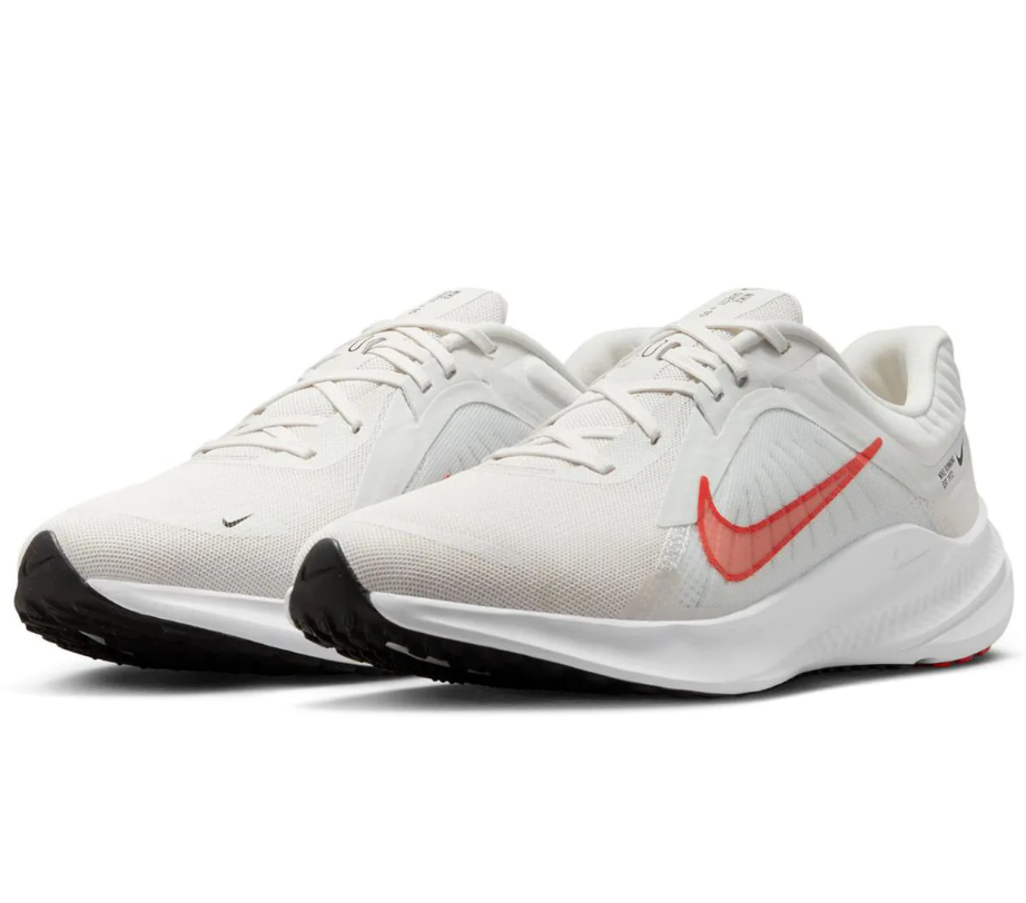 NIB MEN'S NIKE DD0204 007 NIKE QUEST 5 PLATINUM TINT/WHITE CASUAL SHOES ...