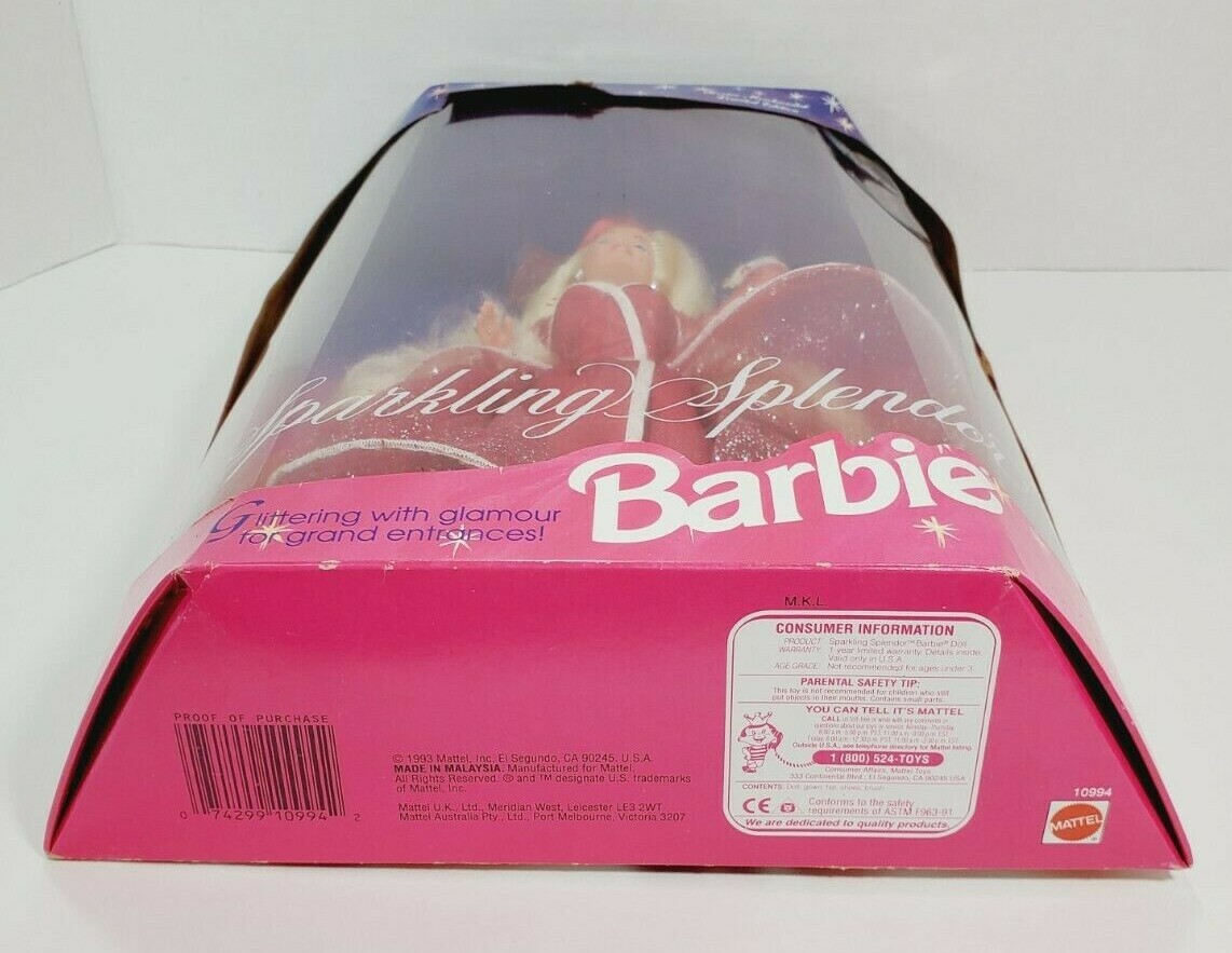 NEW 1993 sparkling Splendor Barbie Doll Mattel #10994 Limited Edition ...