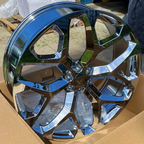 26" Inch Chrome Replica Snowflake Wheels Rims +24 348 G09 CV98 ...