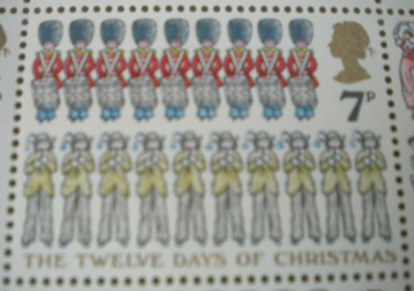 1977 THE TWELVE DAYS OF CHRISTMAS 7P BLOCK OF 25 STAMPS MNH WITH TRAFFIC LIGHTS | eBay UK