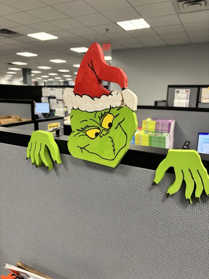 Grinch Christmas Fence Peeker Fence Decoration Outdoor | eBay