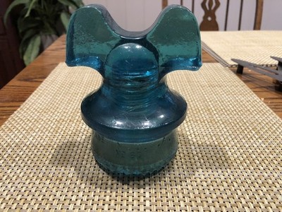 Antique Hemingray Aqua Blue Mickey Mouse Glass Insulator #60 | eBay