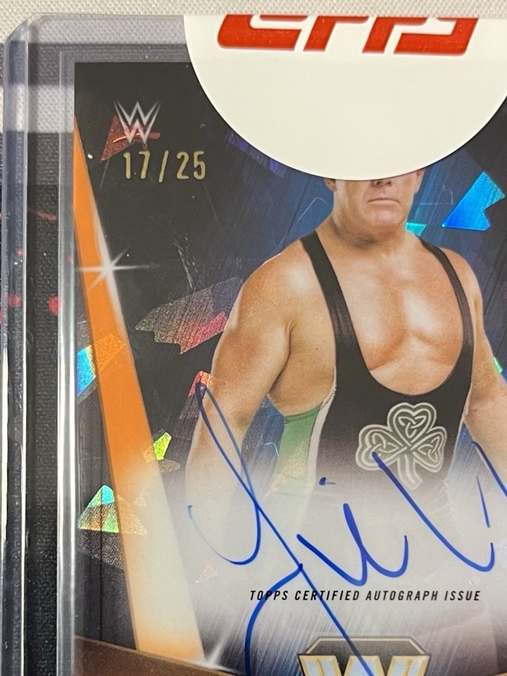 2025 Topps Chrome WWE Fit Finlay Orange Sapphire Legendary Auto /25 ...
