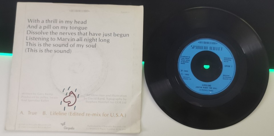 SPAN 1 - Spandau Ballet - True/Lifeline (Edited Remix for USA) 7 ...