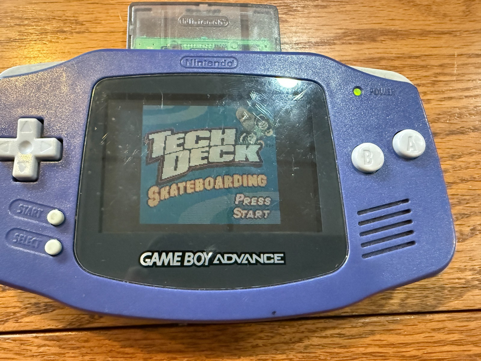 Nintendo Game Boy Advance GBA Indigo Purple Console System Bundle Games ...