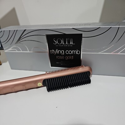 Soleil Styling Comb Rose Gold Dual Voltage Heat Resistant Technology | eBay