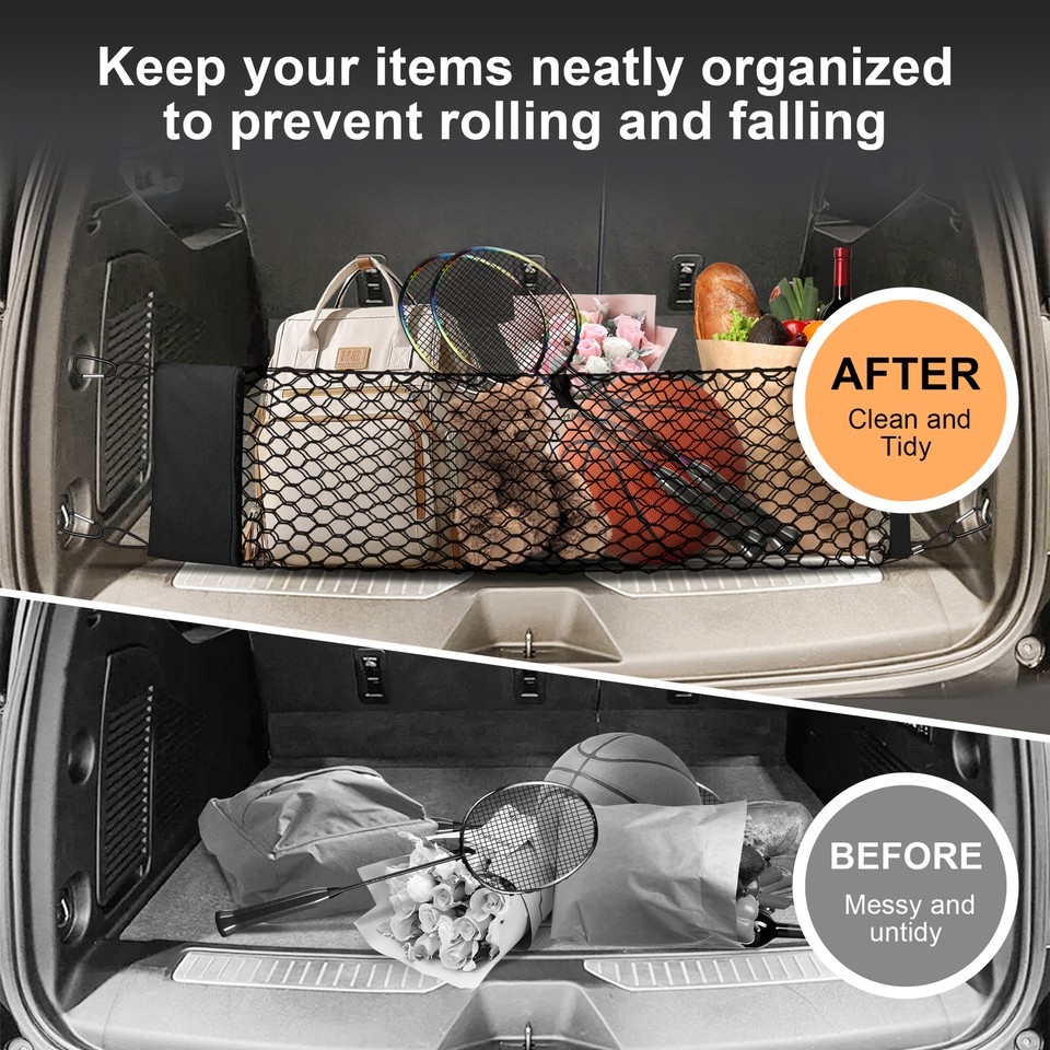Rear Trunk Envelope Vertical Style Bag Cargo Net For Chevrolet Tahoe ...