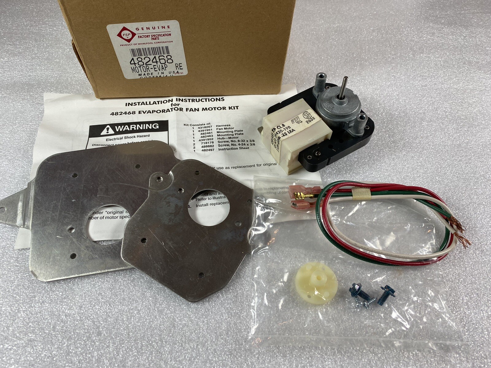 482468 OEM FSP Refrigerator Evaporator Fan Motor Kit for sale online | eBay