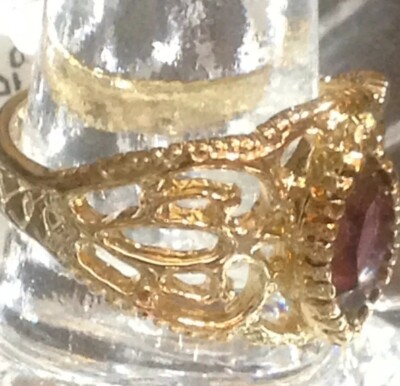 Gold Plated Retro Ring Size 8 Seta USA | eBay