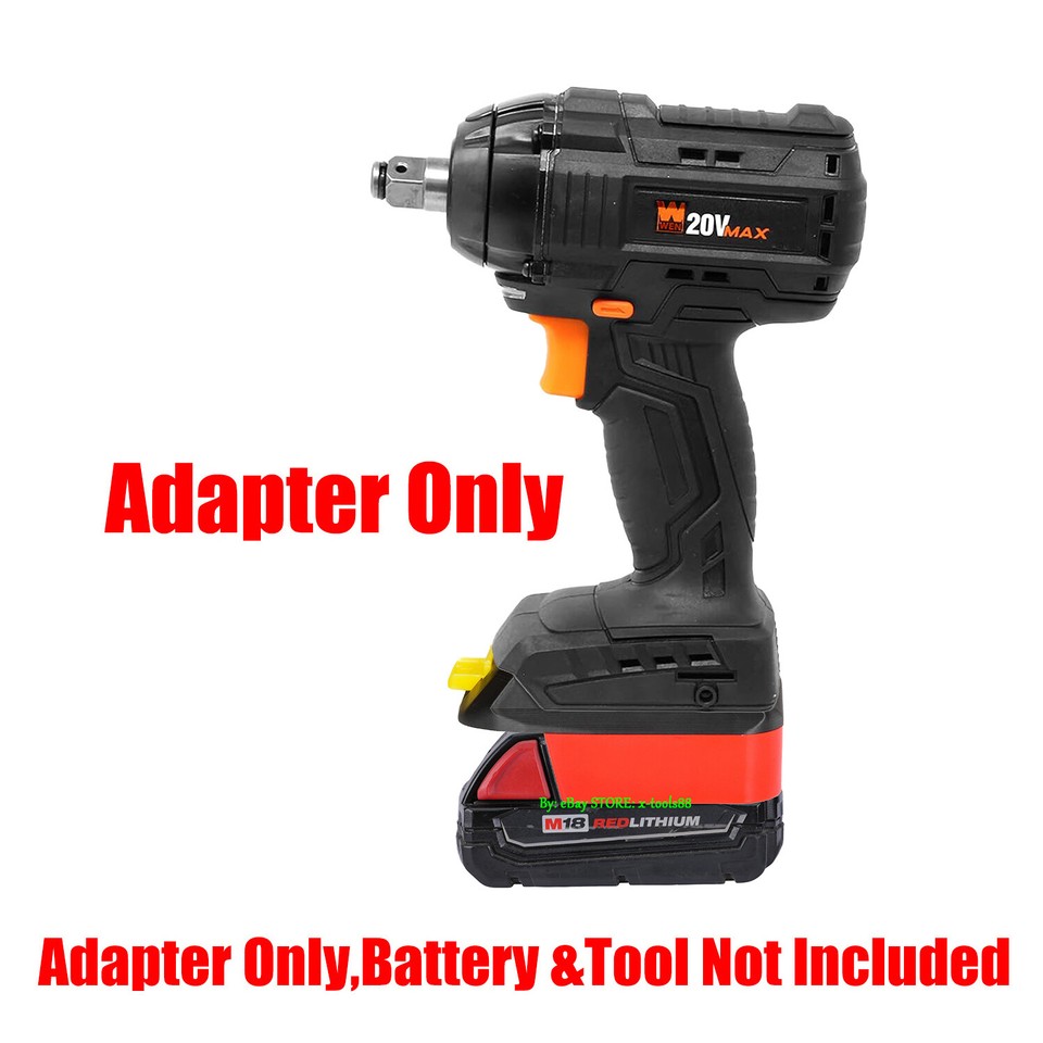 1x Adapter Fits WEN 20V MAX Tools To Milwuakee M18 Li-lon Batteries w ...
