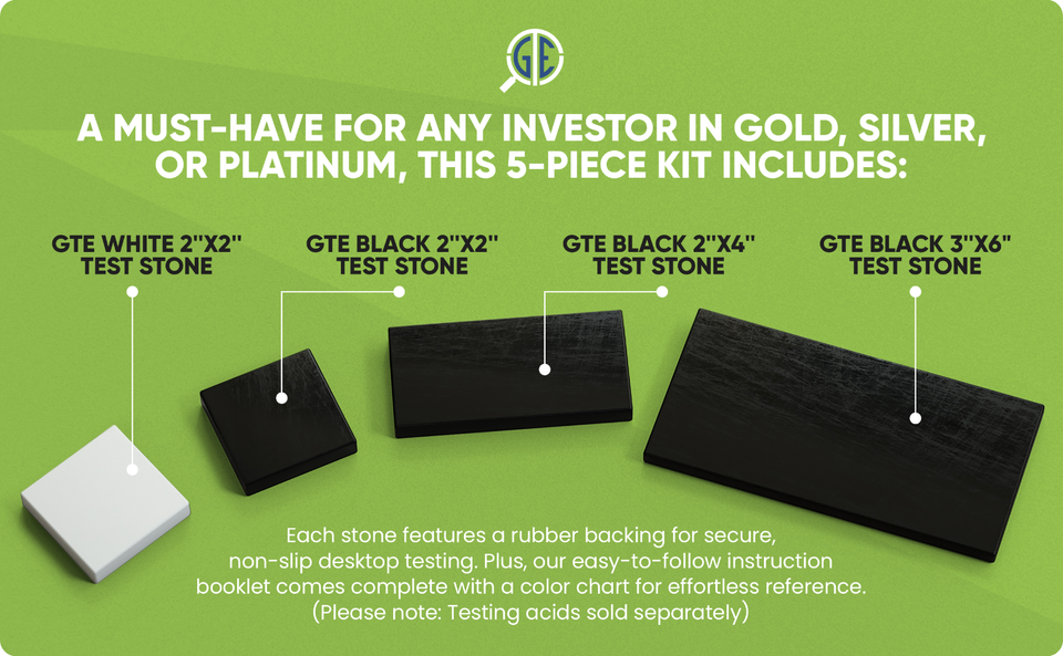 4 Gold Silver Platinum Jewelry Tester Scratch Streak Stones Acid ...