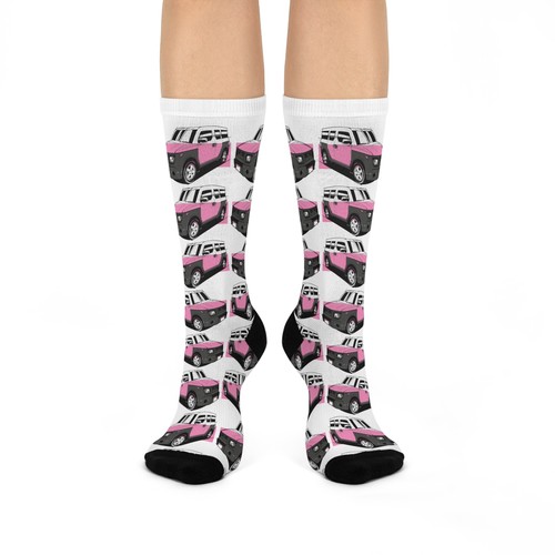 Pink and white Honda Element Cushioned Crew Socks | eBay