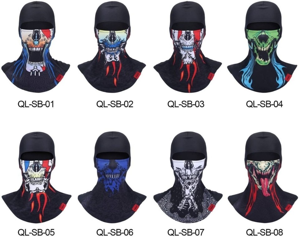 Scary Balaclava Ski Face Mask Halloween Ghost Skull Full Face Mask for ...